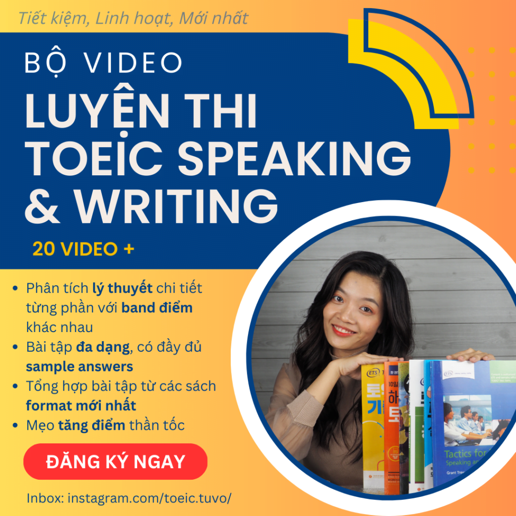Bộ đề thi thử TOEIC SPEAKING & WRITING – YBM - TOEIC 2&4 kỹ năng