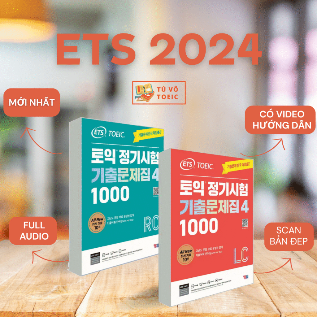 [AUDIO + PDF] FREE TÀI LIỆU TOEIC ETS 2024 SCAN BẢN ĐẸP – Tú Võ TOEIC